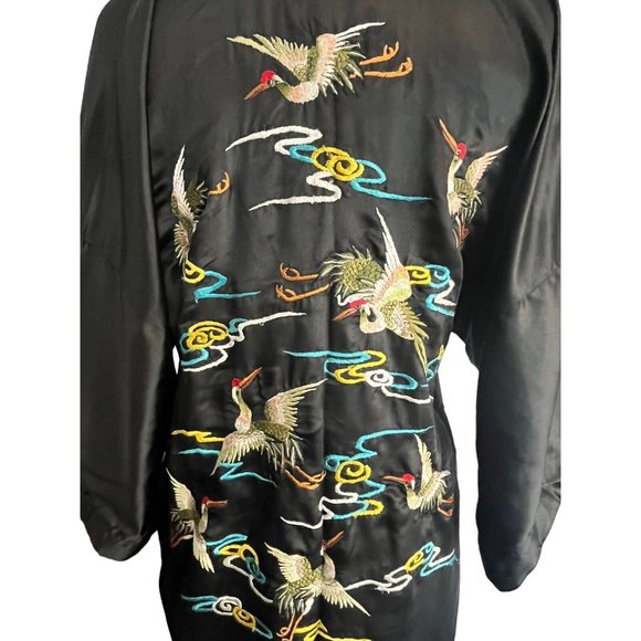 Peacock | Intimates & Sleepwear | Vintage Chinese Black 0 Silk ...